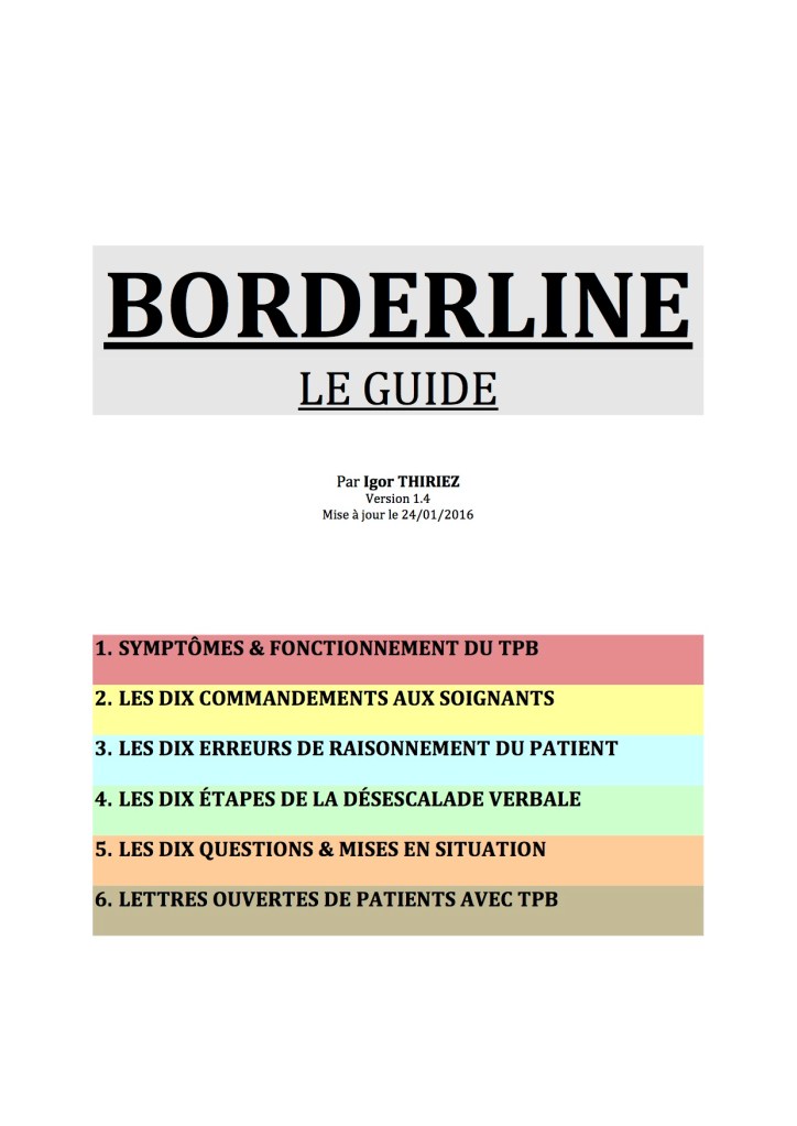Borderline : le guide – ALIÉNISTE & ROCKOLOGUE