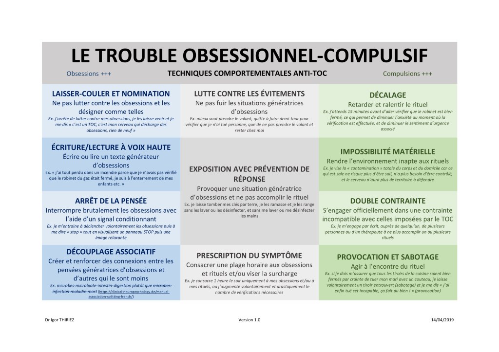 Le trouble obsessionnel-compulsif [techniques] – ALIÉNISTE & ROCKOLOGUE
